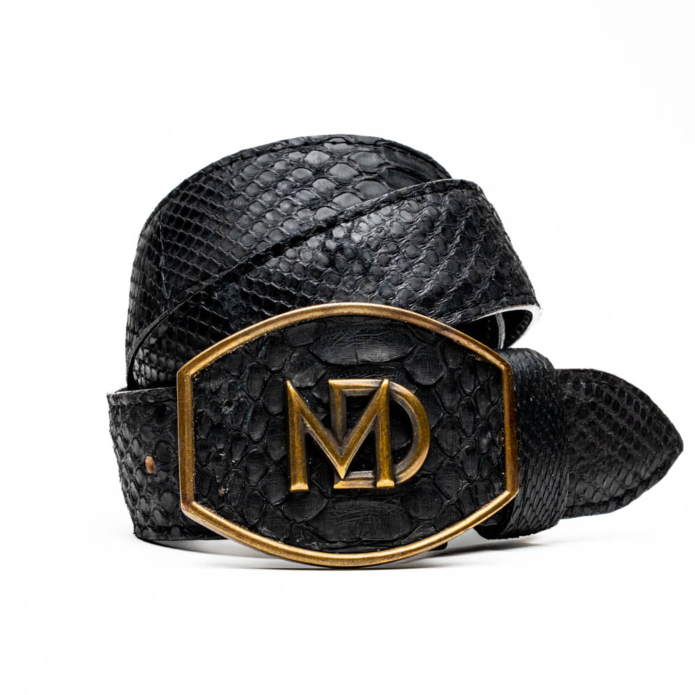 Marco Di Milano Arkansas Python Belt - Black – Dudes Boutique
