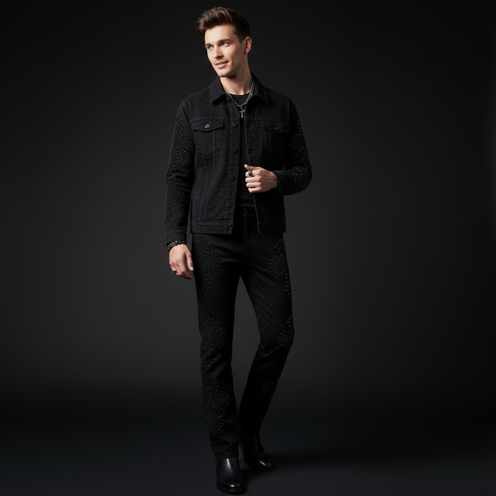 Sanctum Cross Denim Pant – Century Penthouse BLACK/BLACK – Dudes Boutique