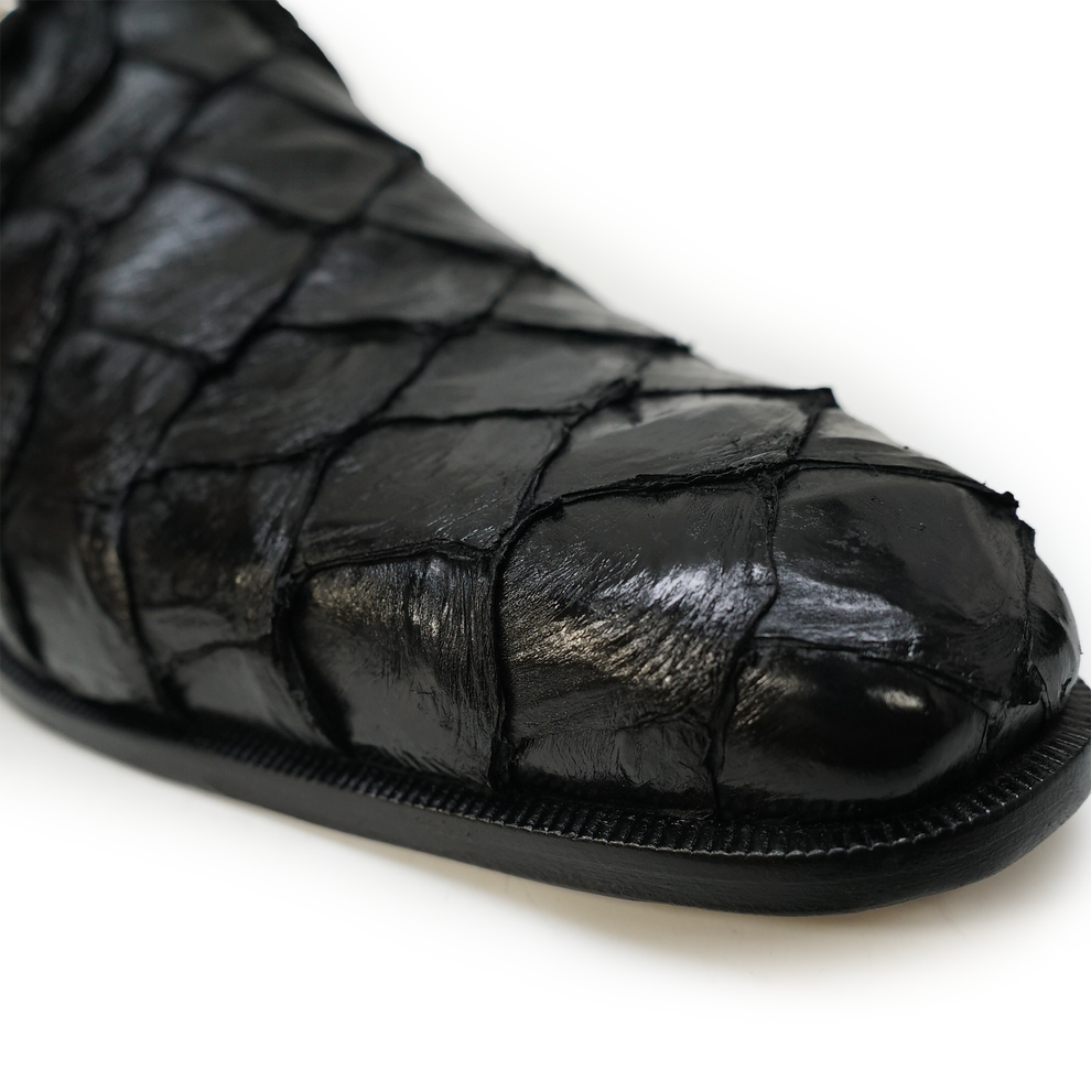 Mauri 1172 Black Pirarucu Fish Monk Strap Dress Shoes – Dudes Boutique