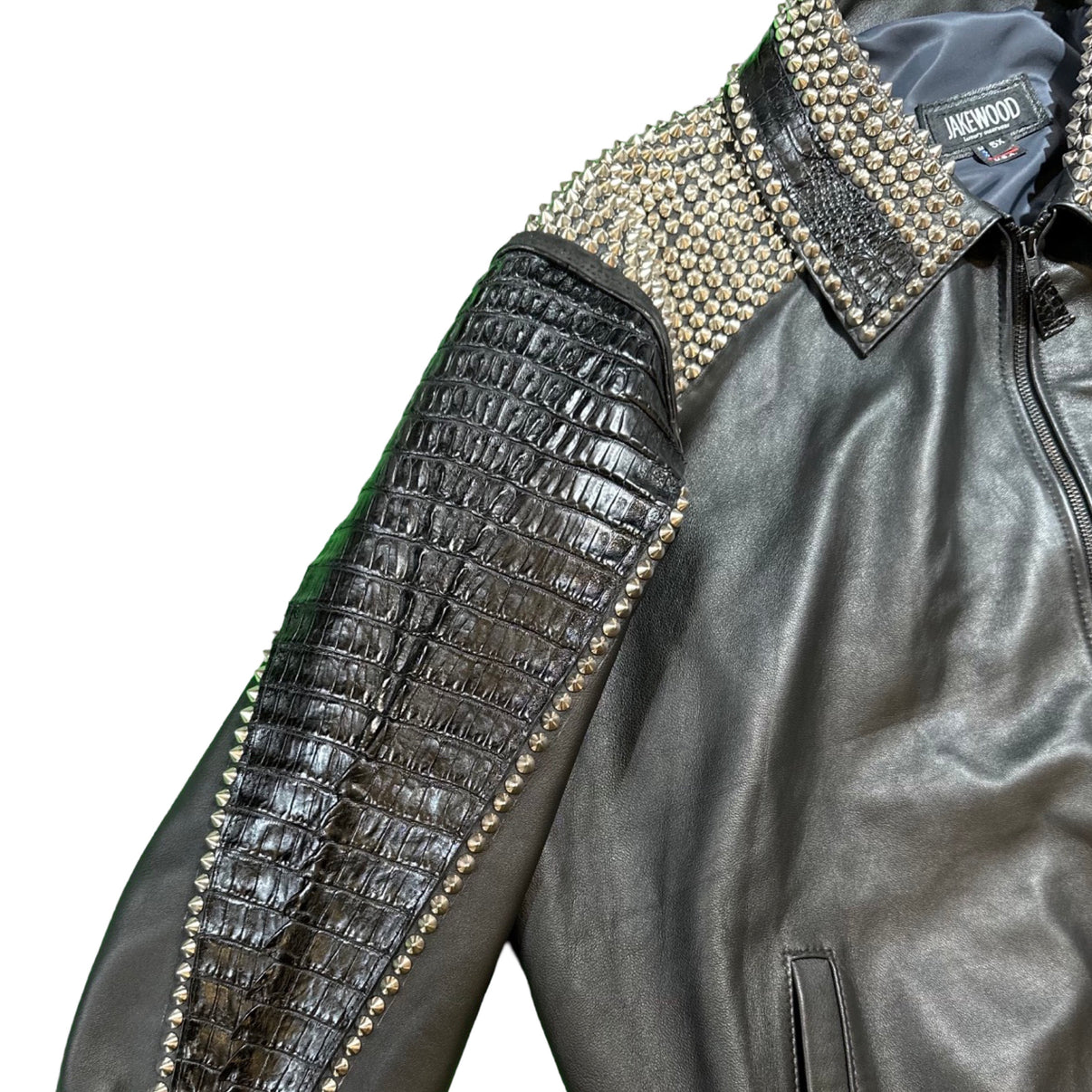 G Gator - Black Studded Crocodile Jacket – Dudes Boutique