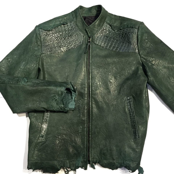 G-Gator Alligator/Lambskin Rough Cut Leather Jacket – Dudes Boutique