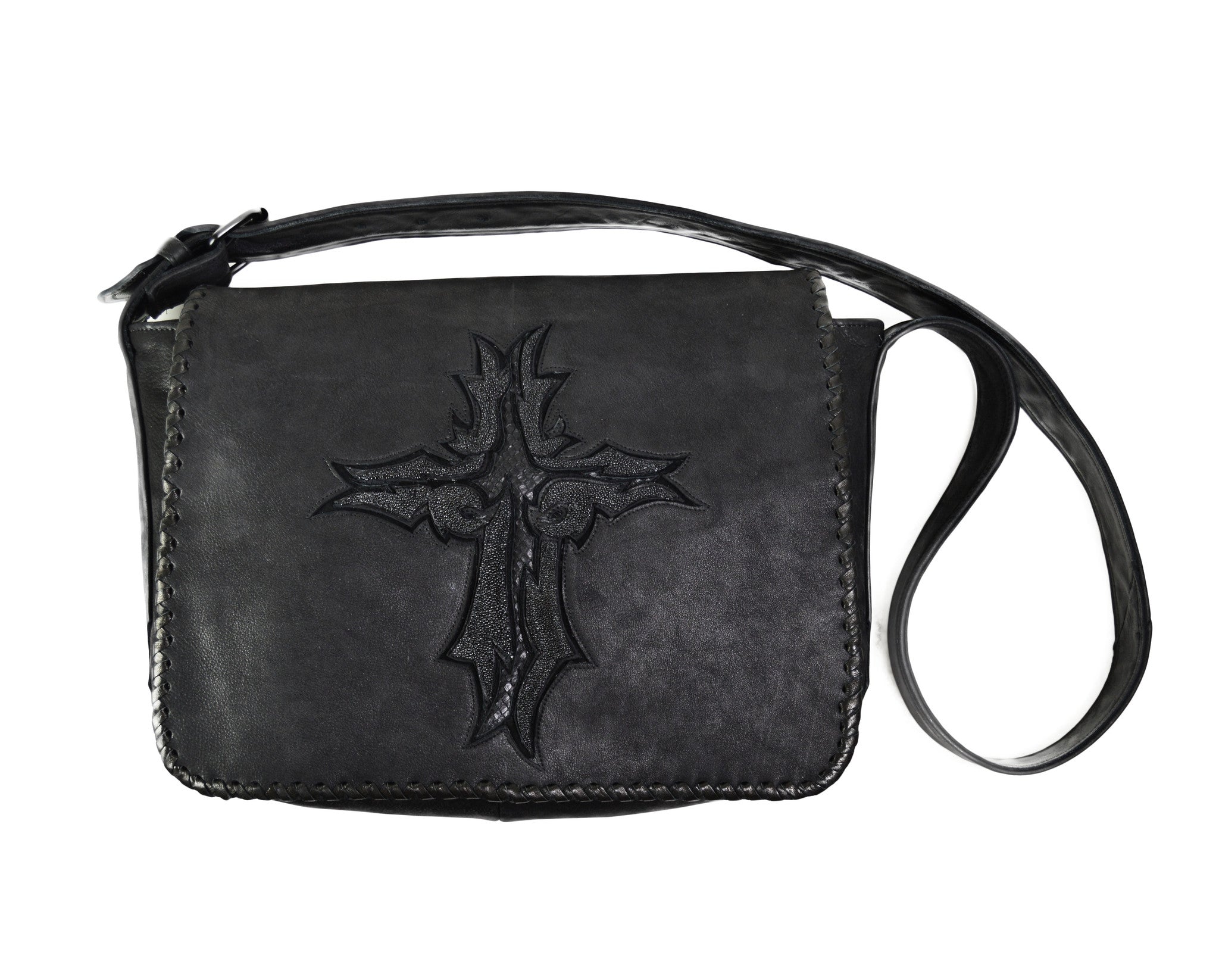 Kashani Leather and Stingray Cross Bag – Dudes Boutique