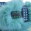 b.b. Simon Cyan Fur Crystal Belt – Dudes Boutique