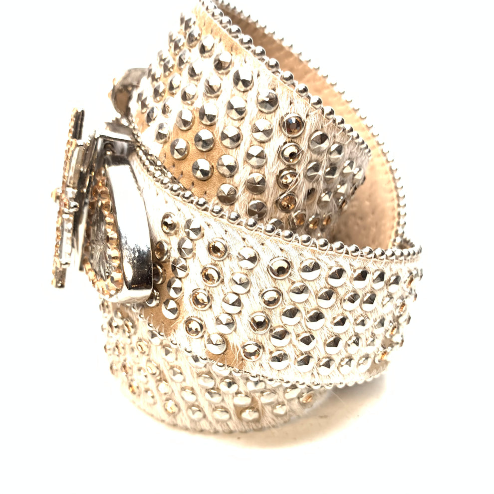 b.b. Simon Western Spiral Pony Crystal Belt – Dudes Boutique
