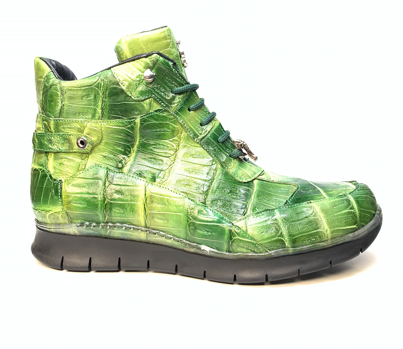 Mauri 8567 Multi Green Crocodile Hightop Sneakers – Dudes Boutique