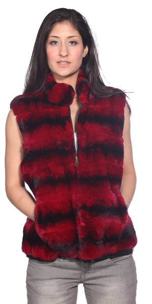 Wilda Leather Lexington Red Rex Rabbit Fur Vest – Dudes Boutique